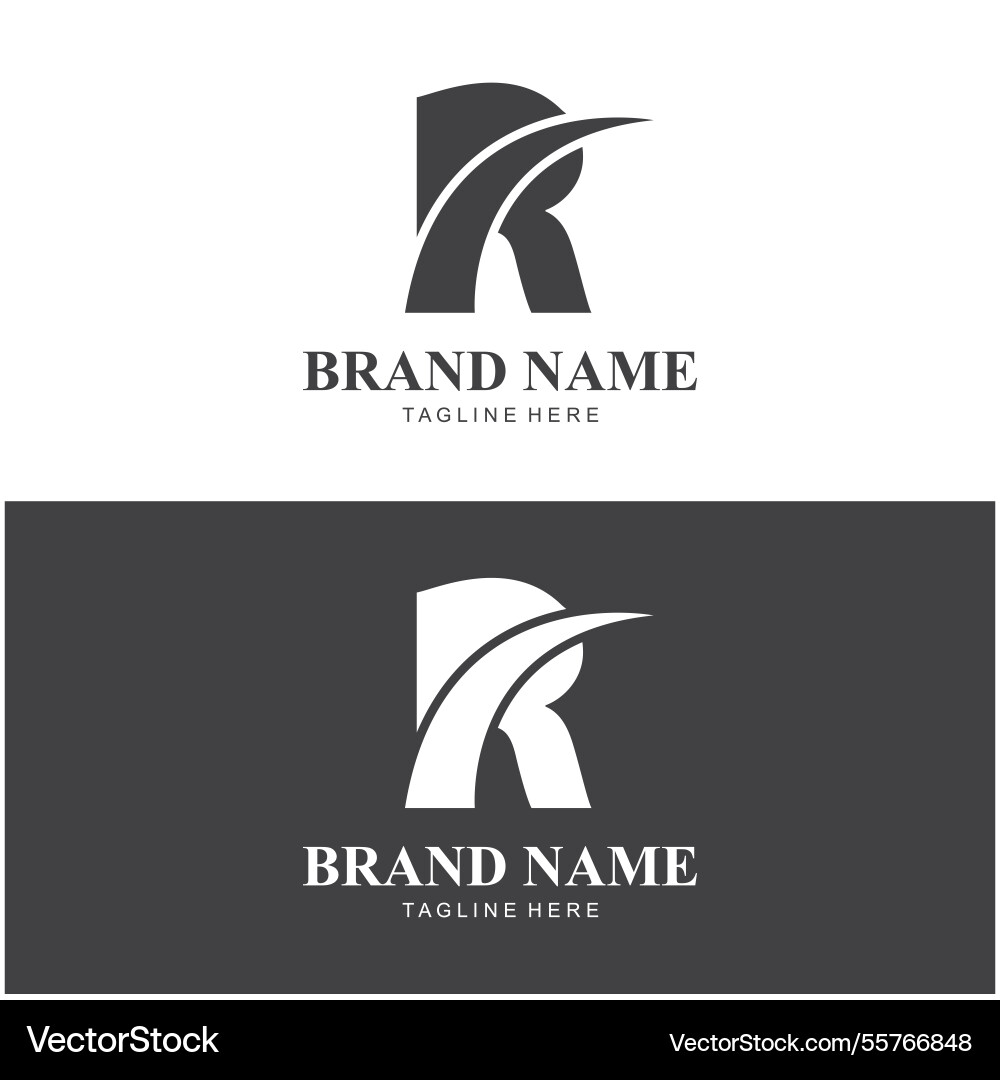 Initial letter r logo design Royalty Free Vector Image