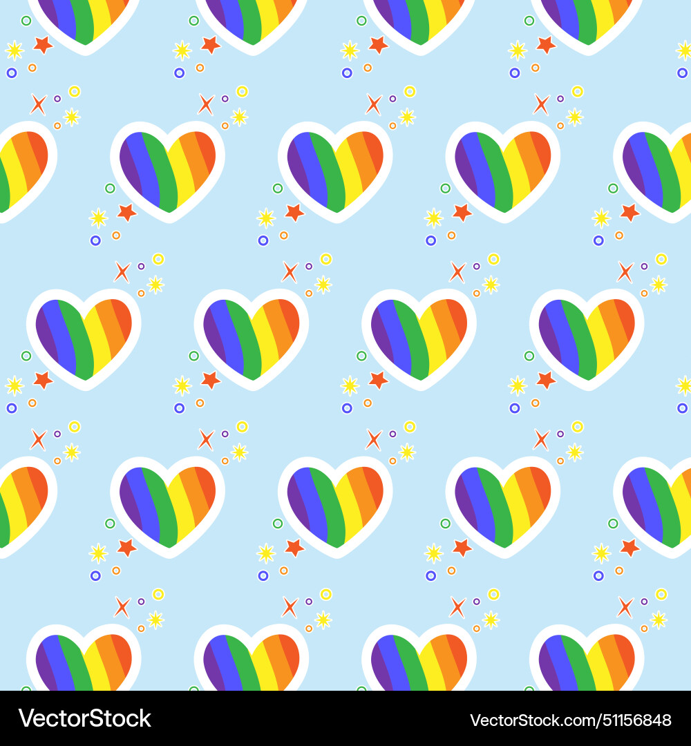 Lgbt gay pride flag seamless pattern Royalty Free Vector