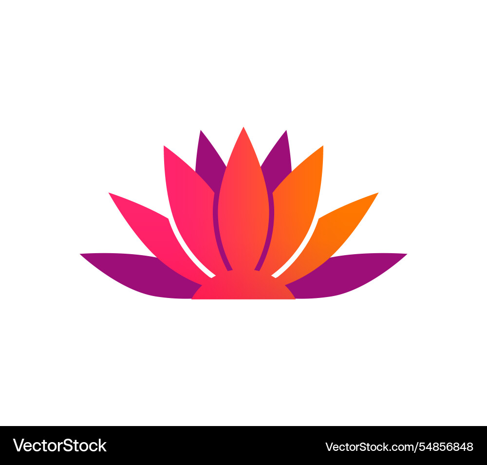 Lotus flower abstract asian Royalty Free Vector Image