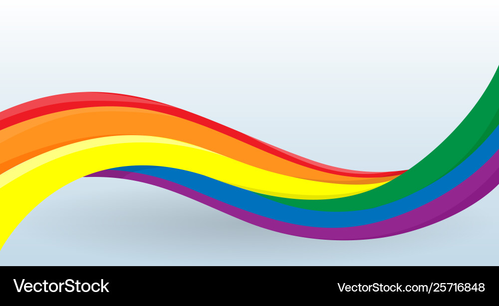 Rainbow flag lgbt movement modern unusual shape Vector Image