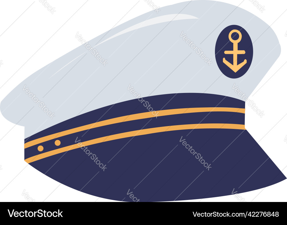 Sailor captain hat Royalty Free Vector Image - VectorStock