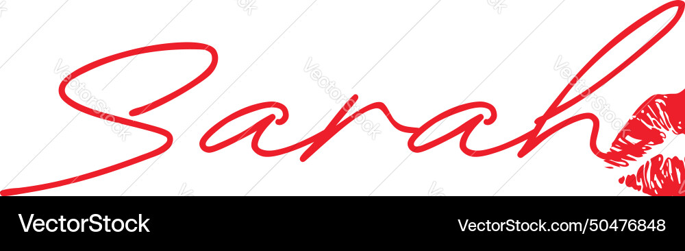 Sarah i love you Royalty Free Vector Image - VectorStock