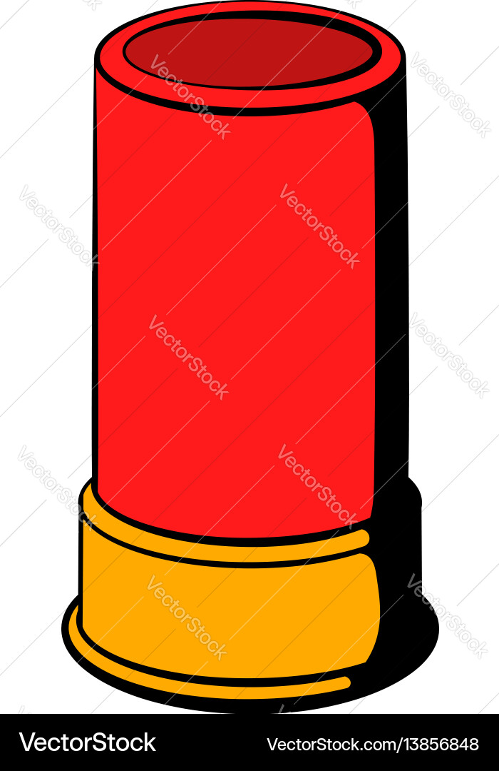 Shotgun shell icon cartoon Royalty Free Vector Image