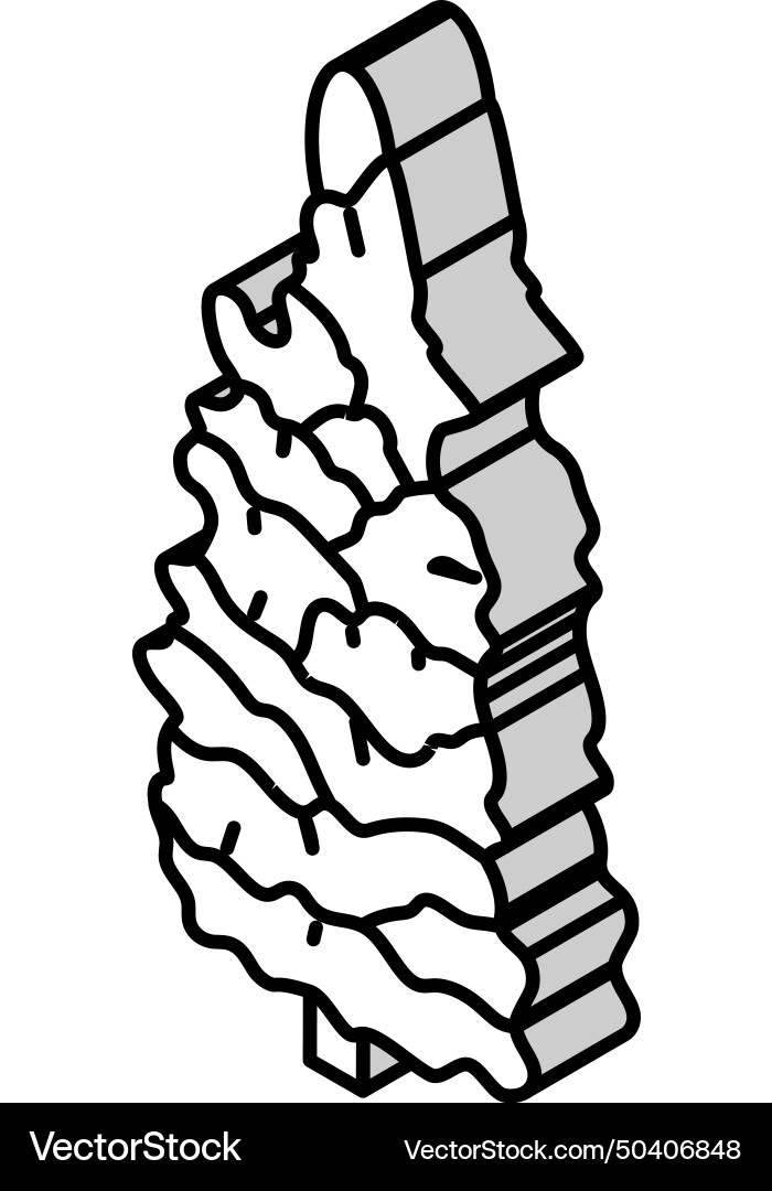 Snapdragon blossom spring isometric icon Vector Image