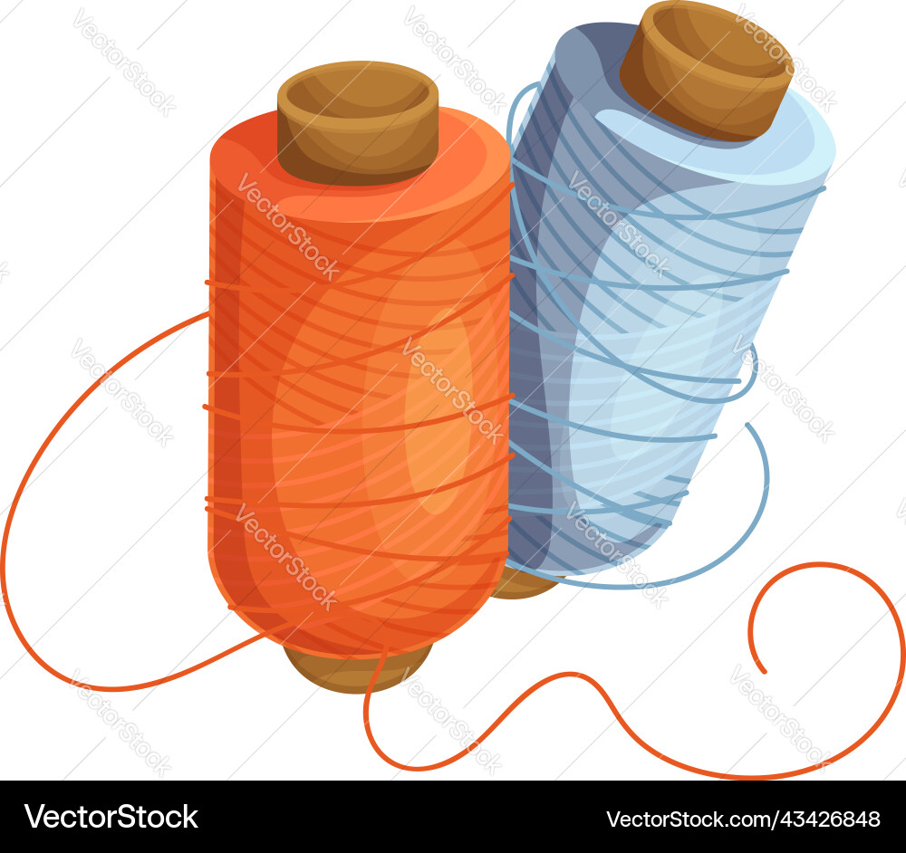 Spools of threads Royalty Free Vector Image - VectorStock