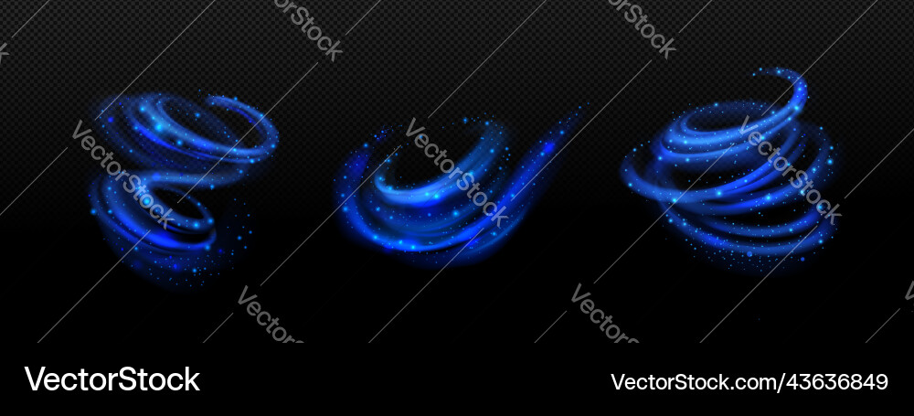 Abstract wind swirls effect with sparkles Vector Image