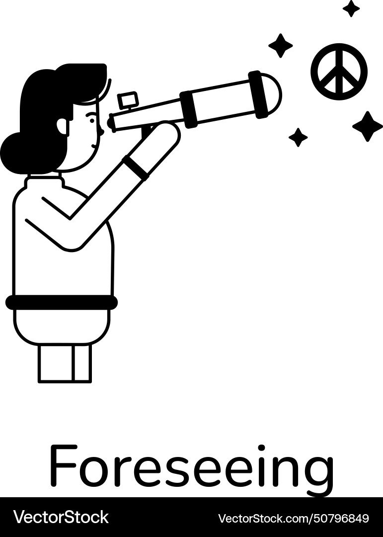 Foreseeing Royalty Free Vector Image - VectorStock