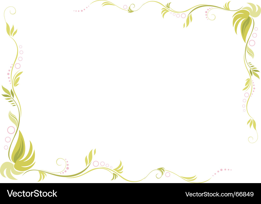Leafy frame Royalty Free Vector Image - VectorStock