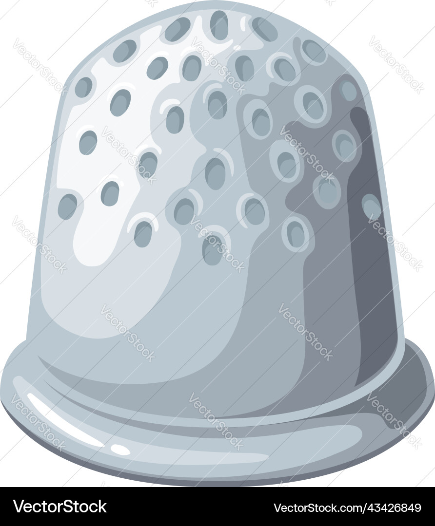 Metal thimble color Royalty Free Vector Image - VectorStock