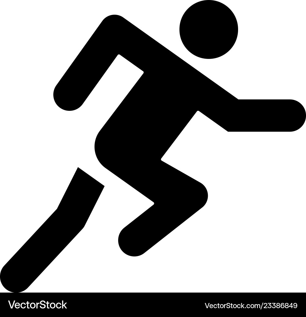 Running man icon Royalty Free Vector Image - VectorStock