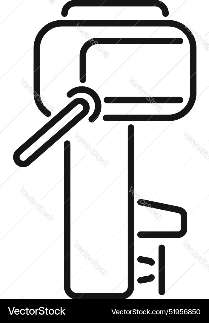 Boat motor with propeller for inflatable line Vector Image