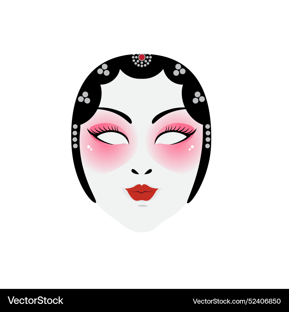 Chinese opera mask Royalty Free Vector Image - VectorStock