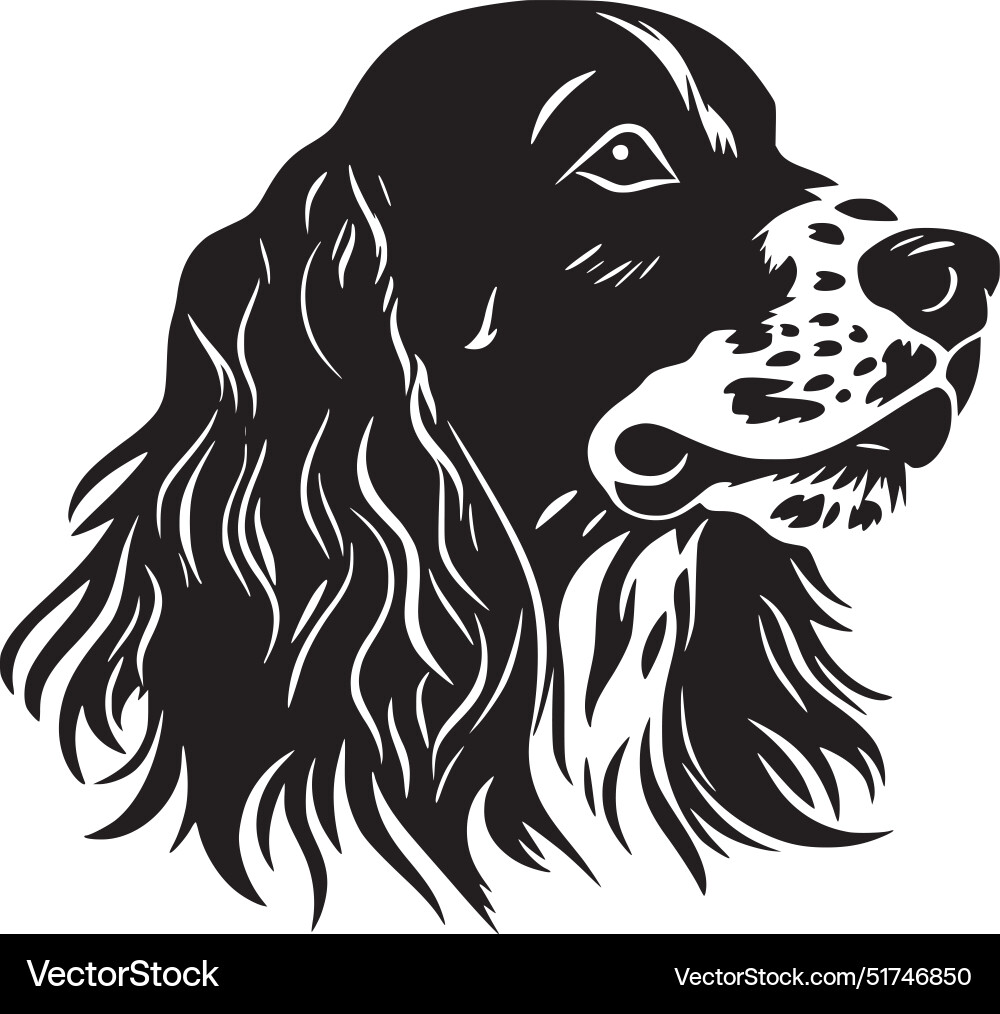 Cocker spaniel - minimalist and flat logo Vector Image