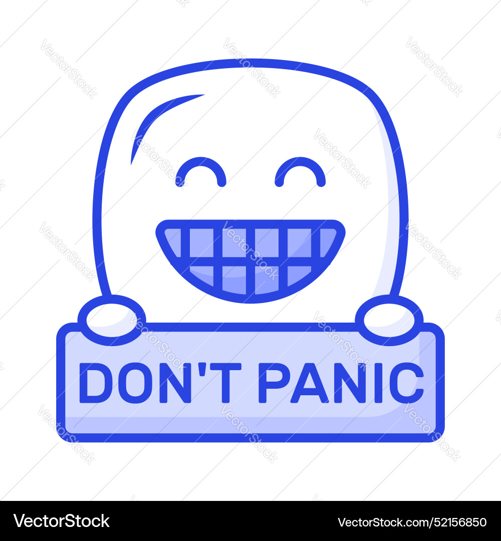 Dont panic Royalty Free Vector Image - VectorStock