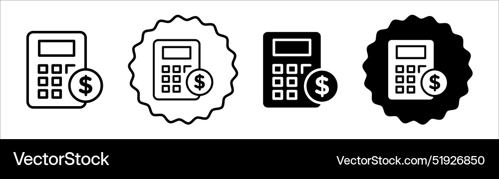 Estimate cost delivery icon symbol set collection Vector Image