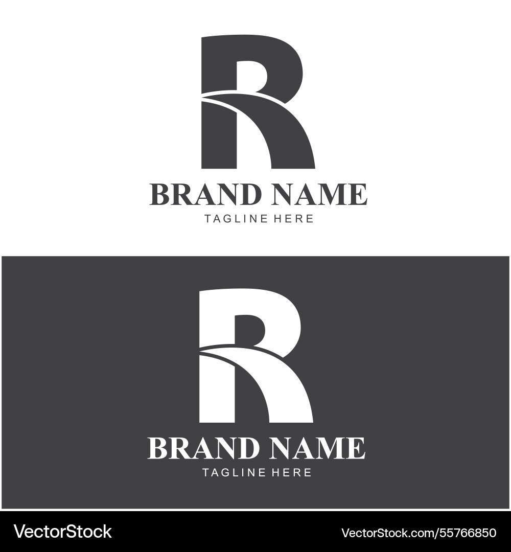 Initial letter r logo design Royalty Free Vector Image