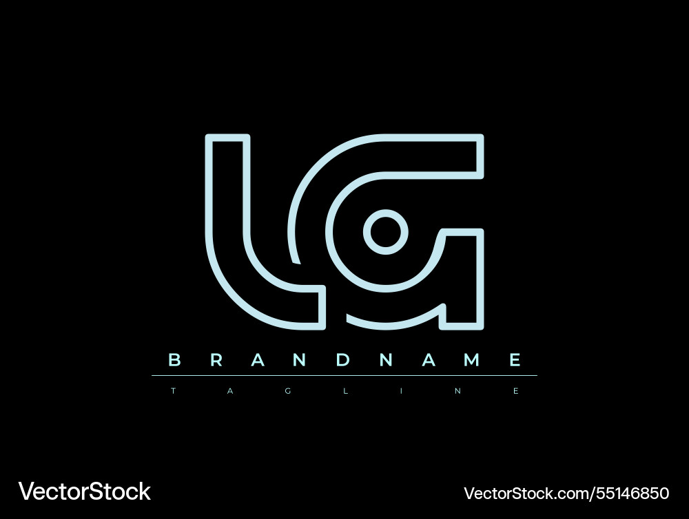 Lg technology letter logo template Royalty Free Vector Image