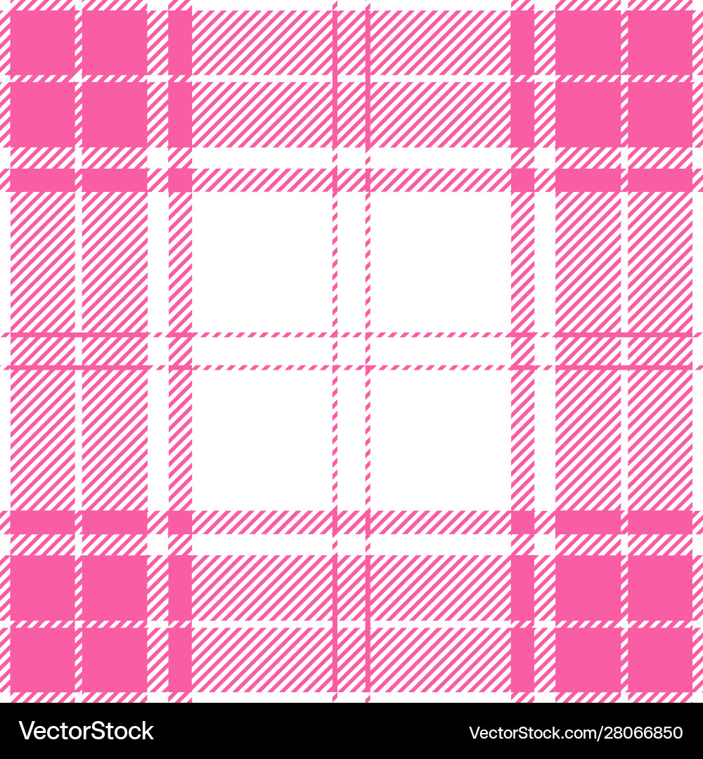 Pink and white tartan plaid scottish pattern Vector Image