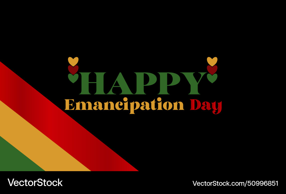 Happy emancipation day stylish text gradient Vector Image