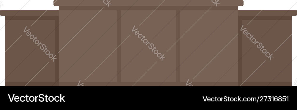 Judge table icon flat style Royalty Free Vector Image