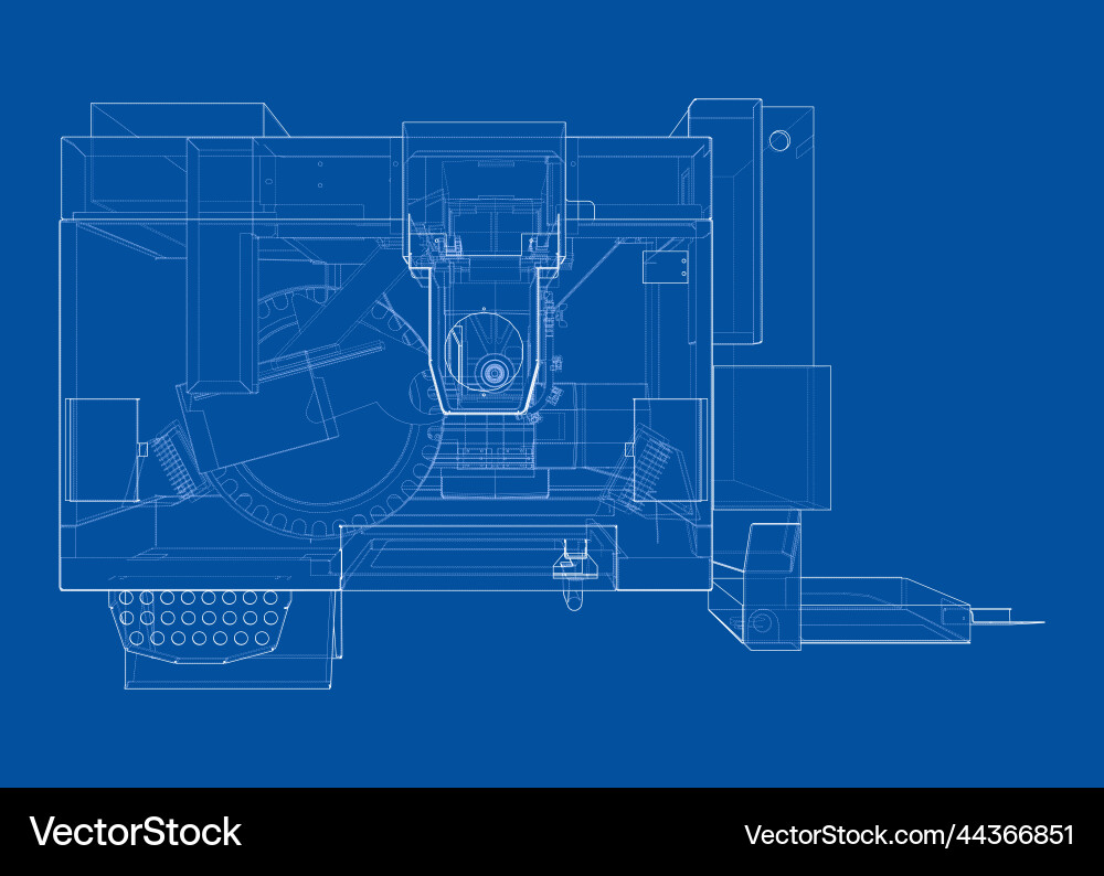 Metalworking cnc milling machine Royalty Free Vector Image