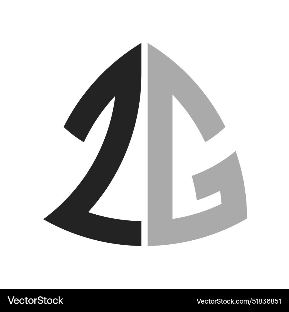 Modern creative zg logo design letter icon Vector Image