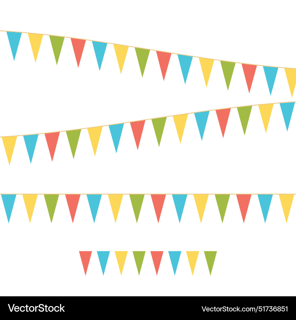 Party colorful flags celebration event birthday Vector Image