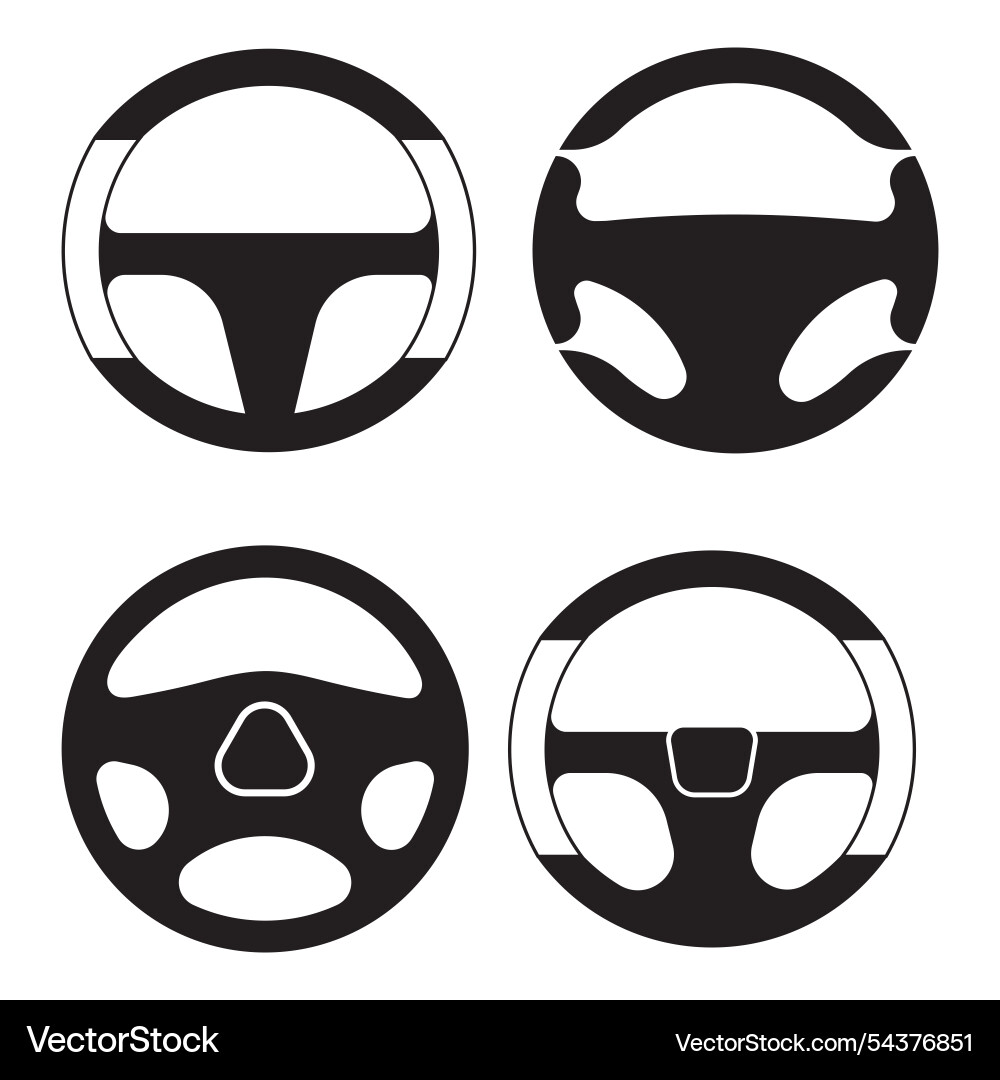 Steering wheel logo Royalty Free Vector Image - VectorStock