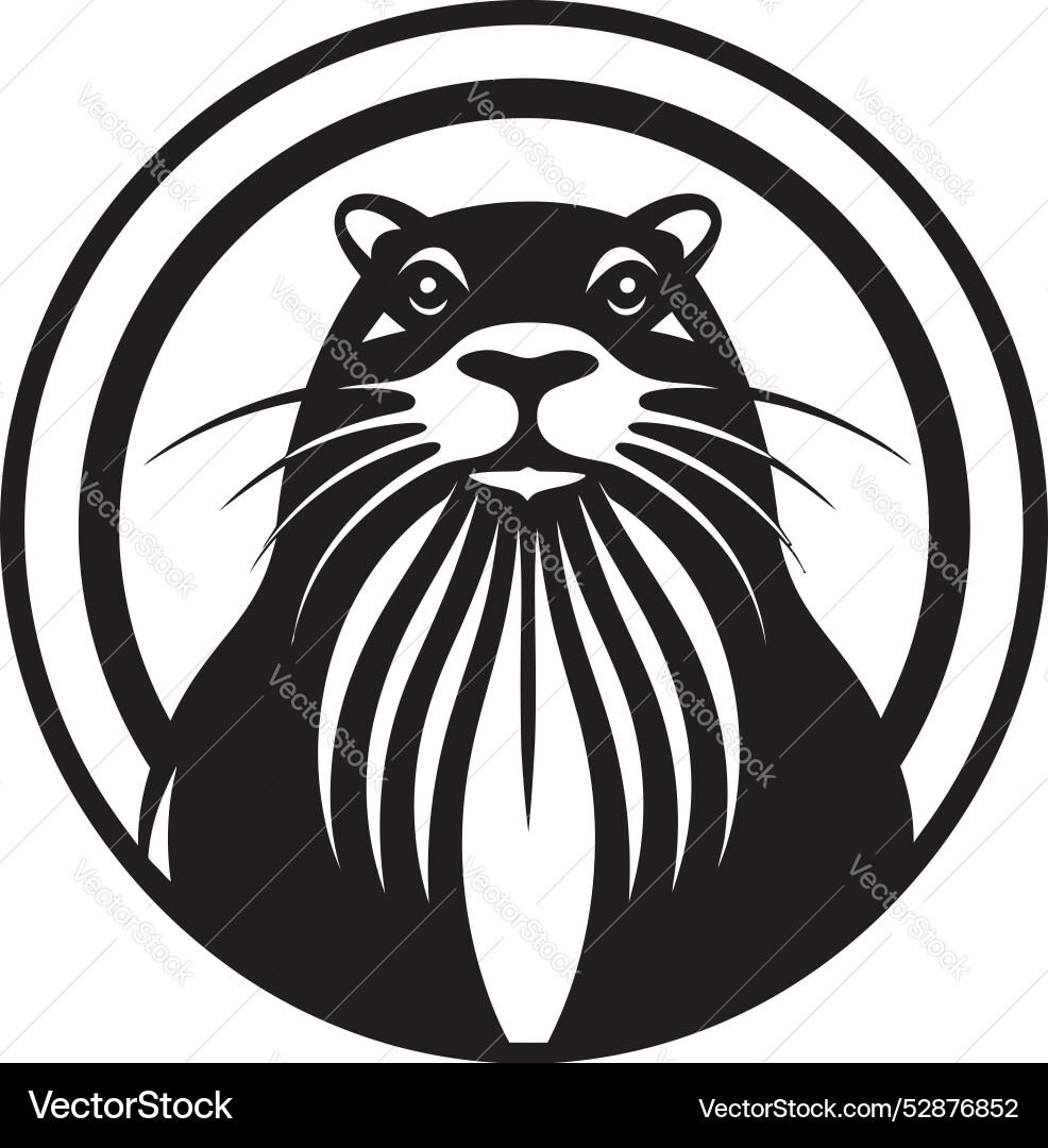 Beaver tribe crest dynasty insignia Royalty Free Vector
