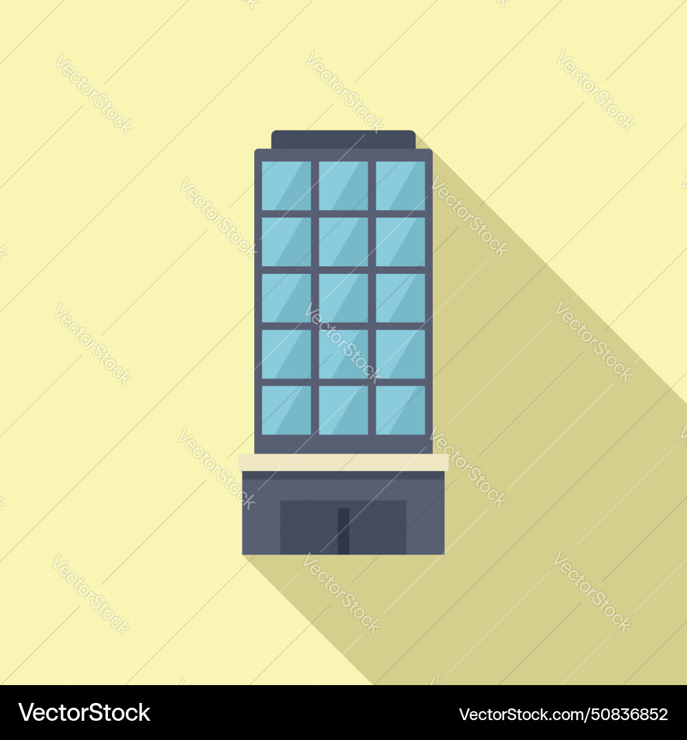 Construction multistory building icon flat Vector Image