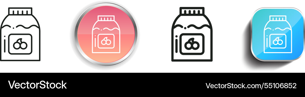 Jam icon thin linear regular and button style Vector Image