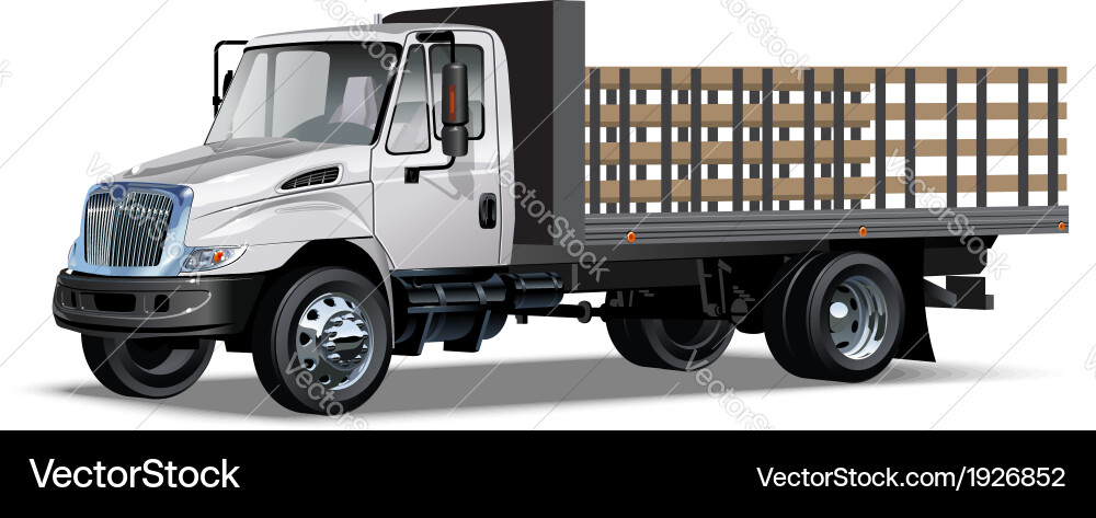 Truck flatbed Royalty Free Vector Image - VectorStock