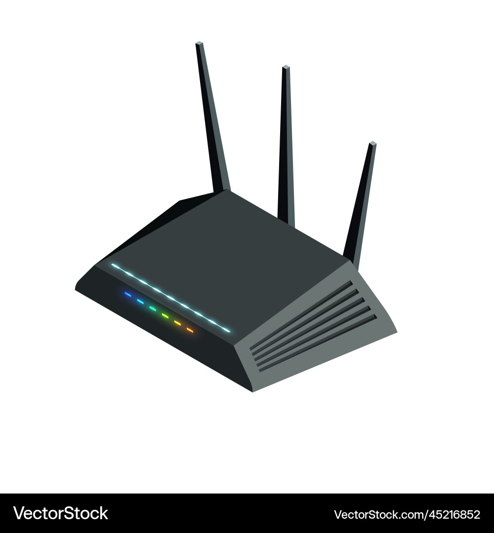 Wifi router isometric Royalty Free Vector Image