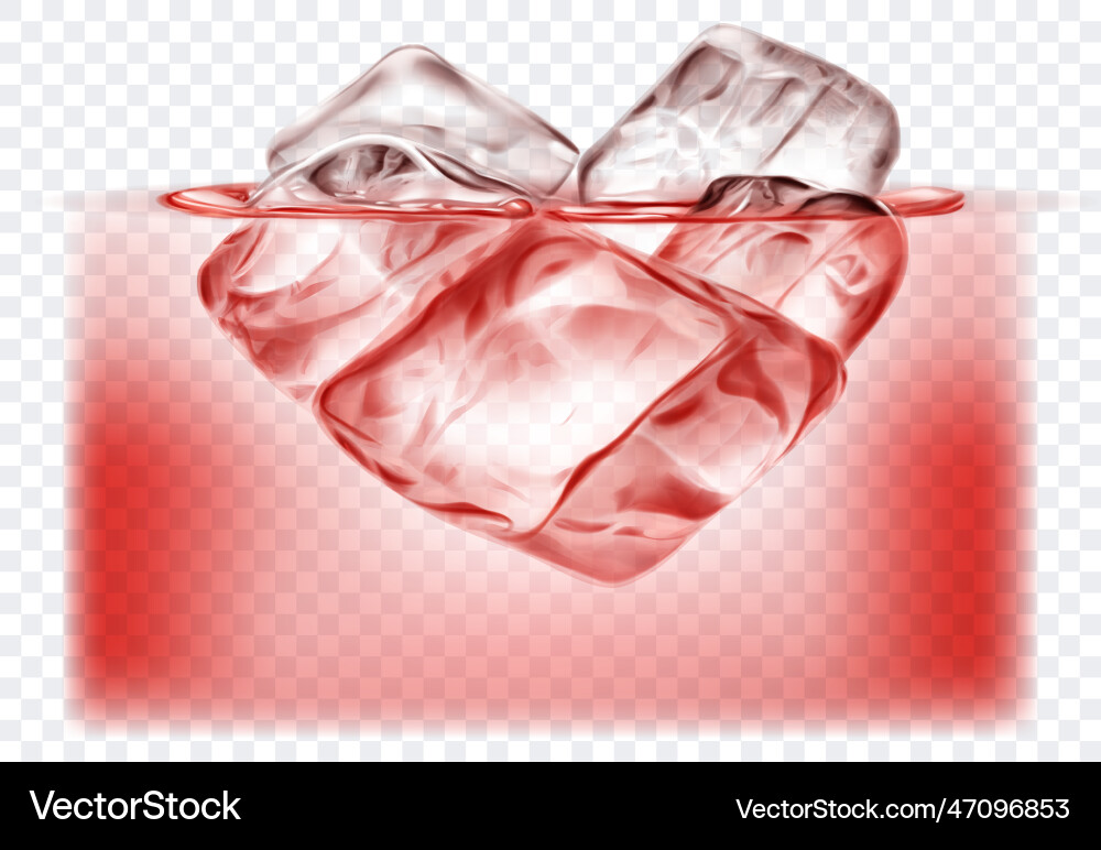 Ice cubes in water Royalty Free Vector Image - VectorStock