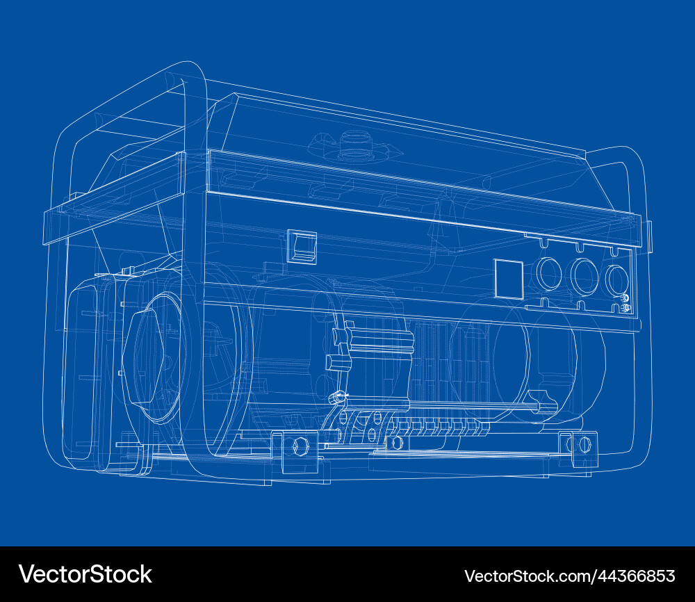 Portable electro generator Royalty Free Vector Image