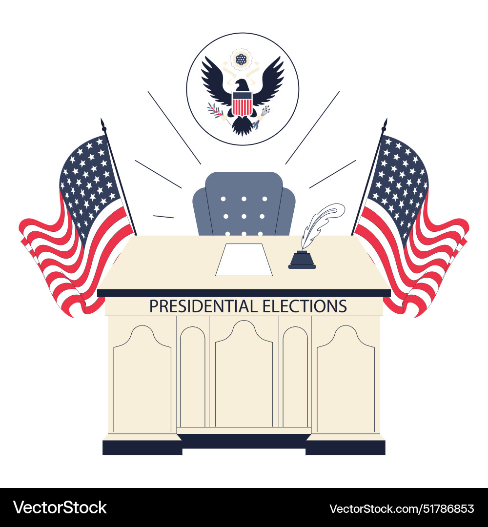 Presidential election american campaign Royalty Free Vector