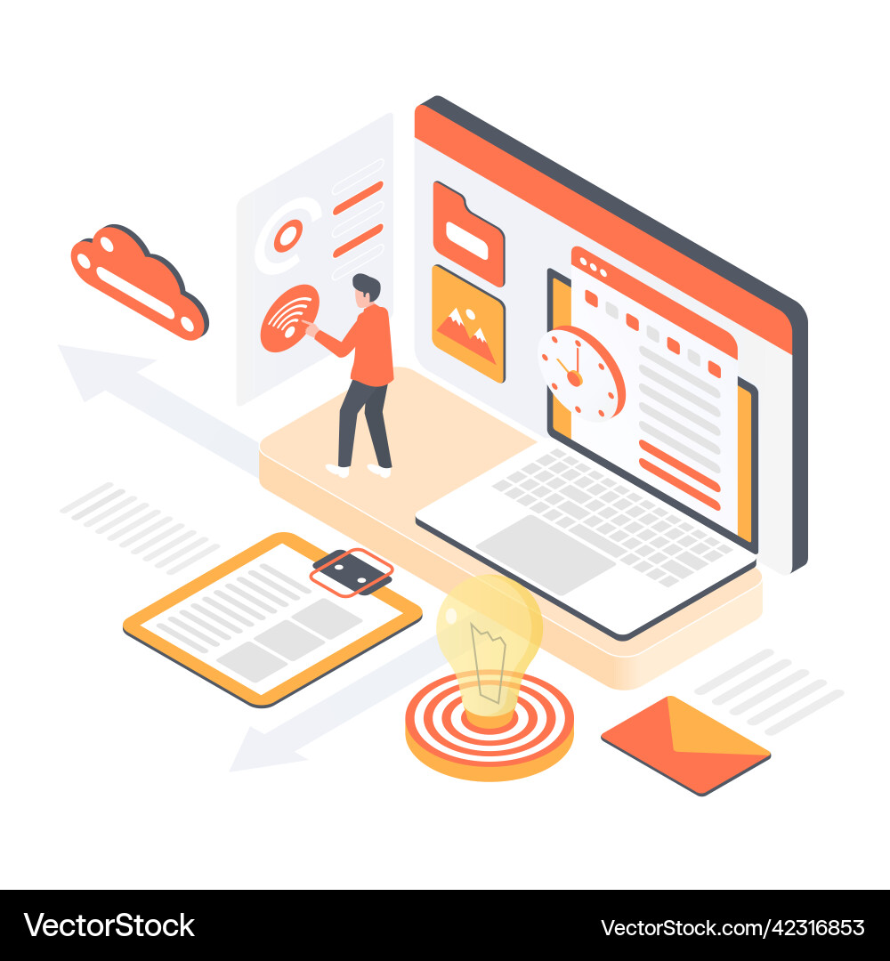 Prioritizing work activities and increasing Vector Image