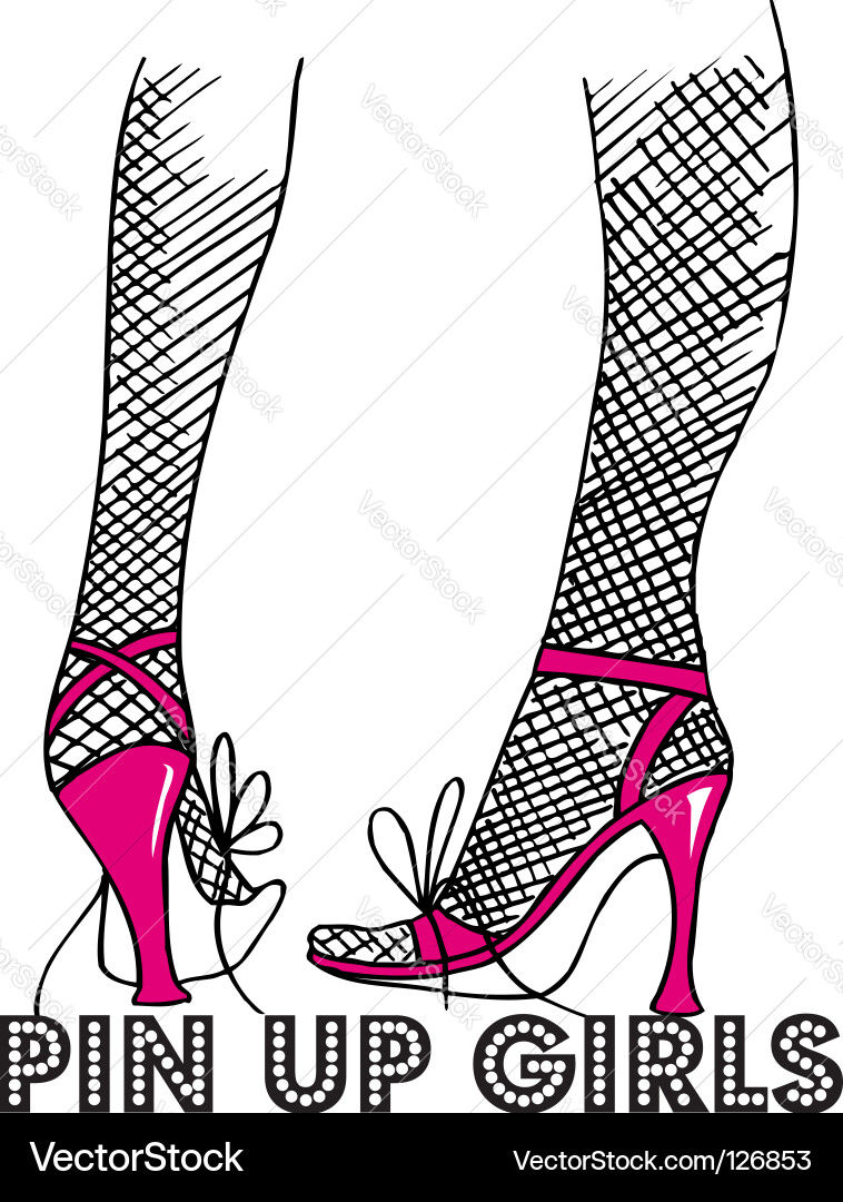 Retro Pin-Up Girls Royalty Free Vector Image - VectorStock