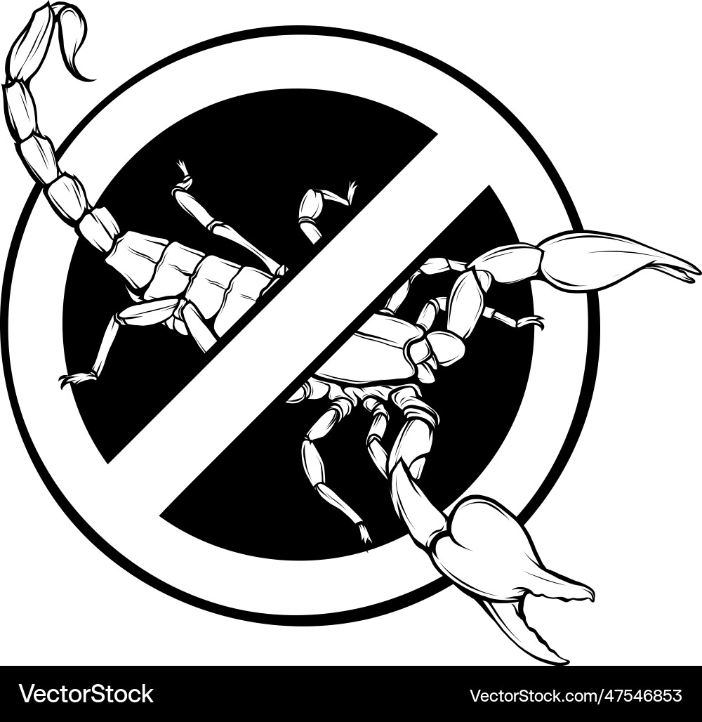 Scorpion outline graphic Royalty Free Vector Image