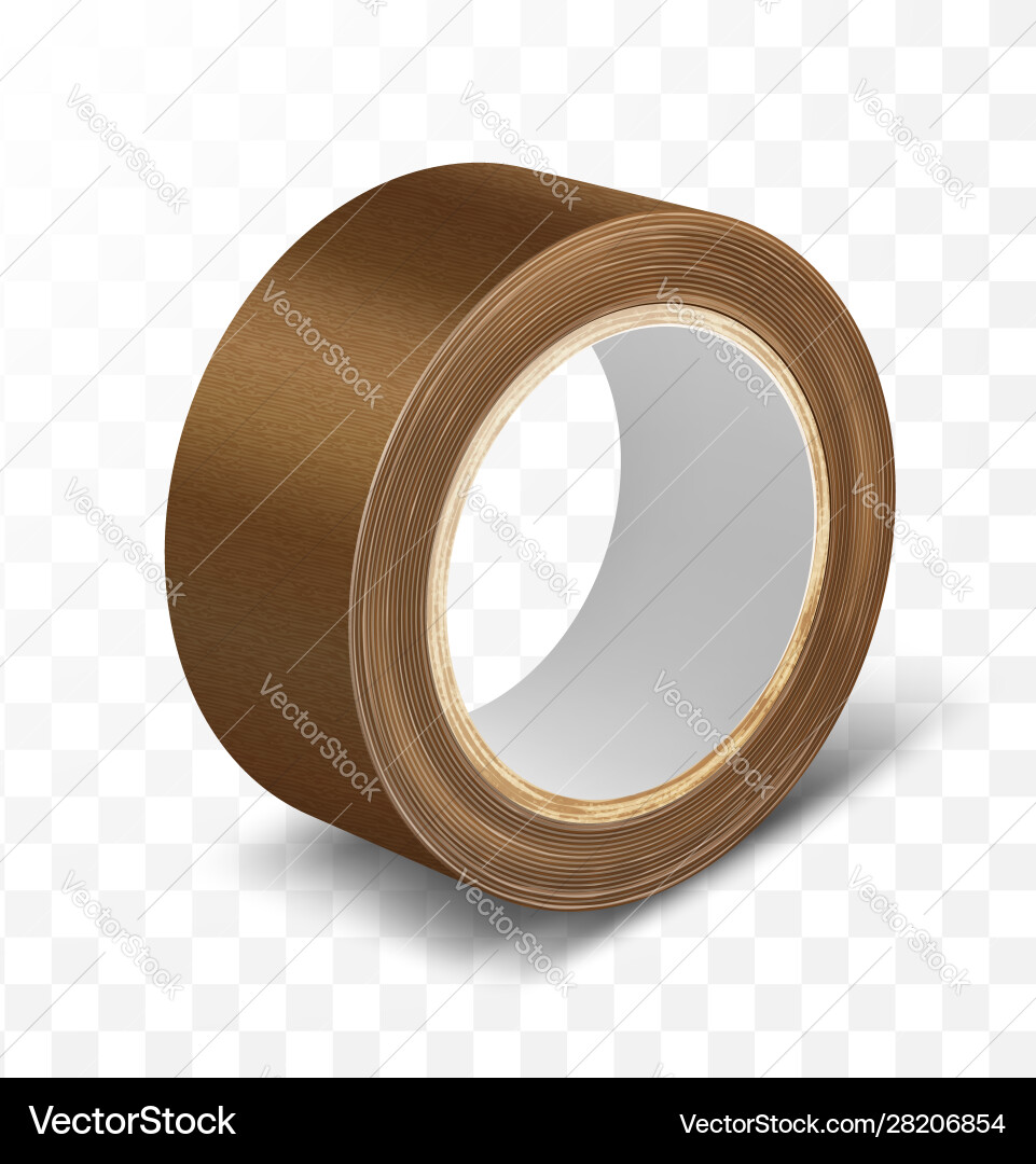 Brown Duct Tape Roll Royalty Free Vector Image
