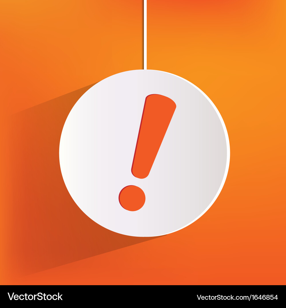 Danger Exclamation Icon Royalty Free Vector Image