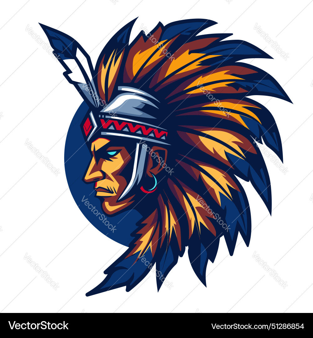 Indian Warrior Logo Indian Man Mascot Logo Templates From GraphicRiver