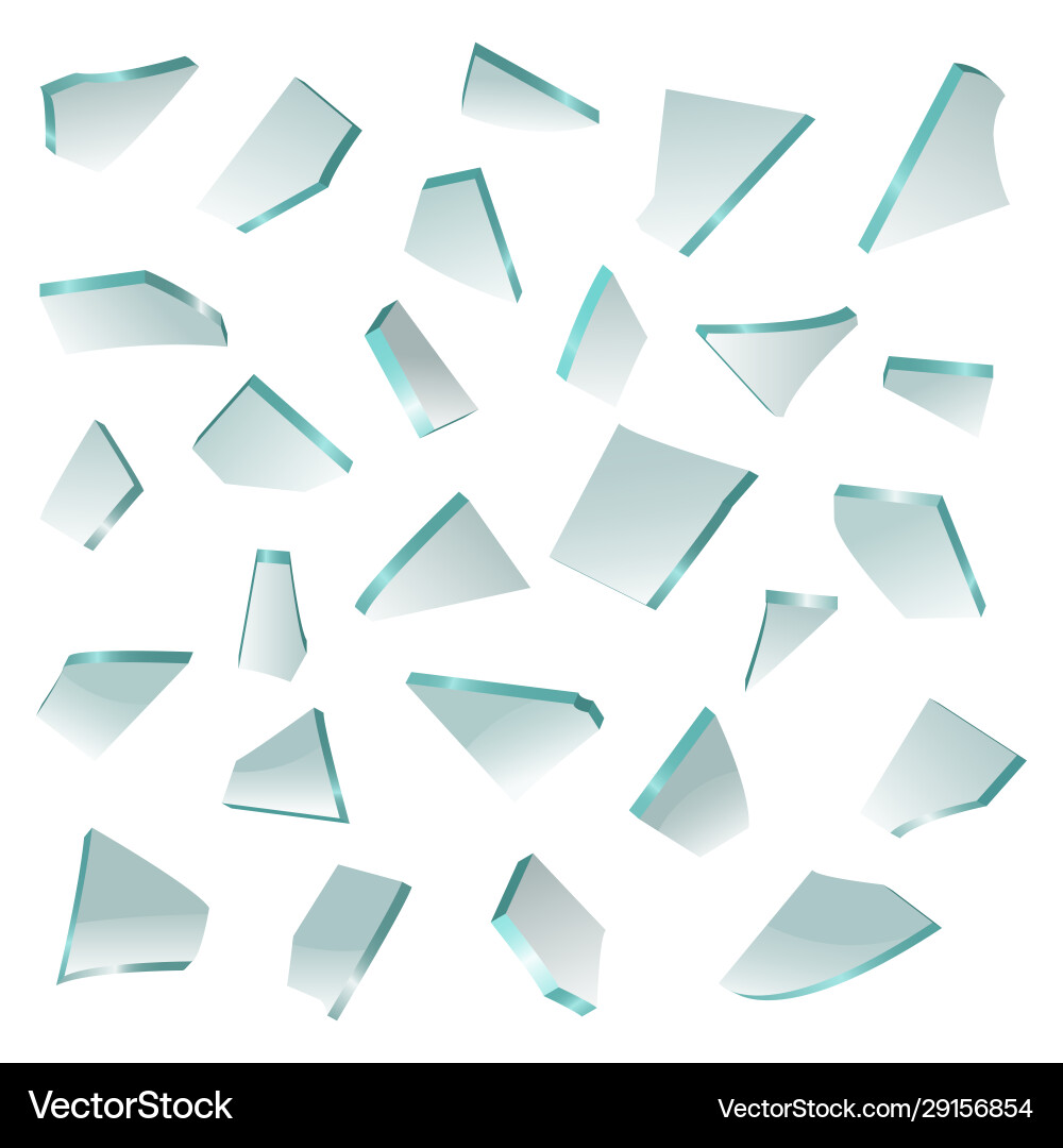 Fragmented Glass - Shattered Pieces Royalty Free Vector