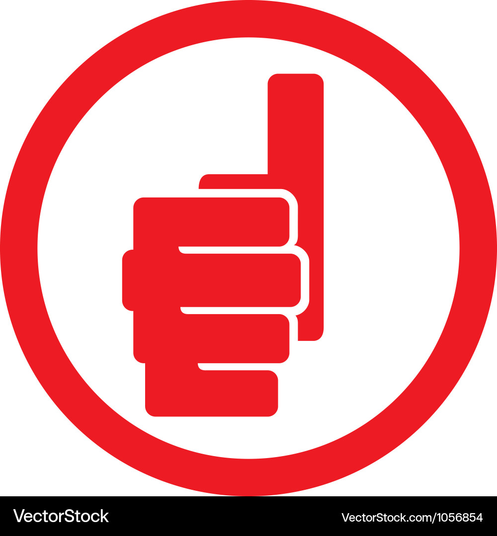 Hand showing thumbs up symbol Royalty Free Vector Image