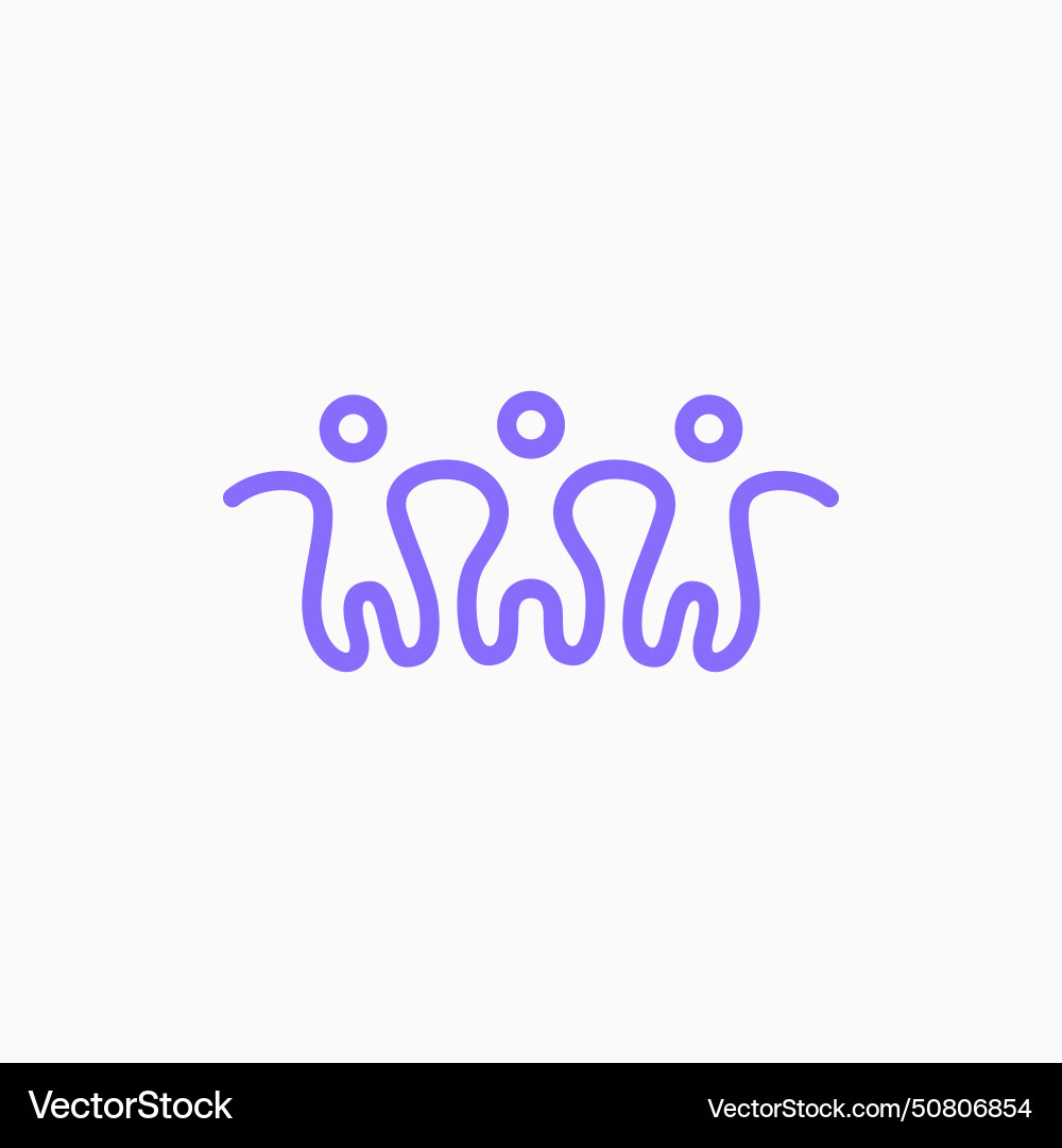 People family together three human unity logo icon