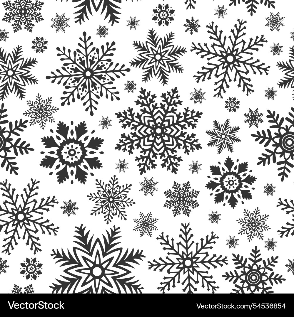 Snowflakes seamless pattern graphic Royalty Free Vector