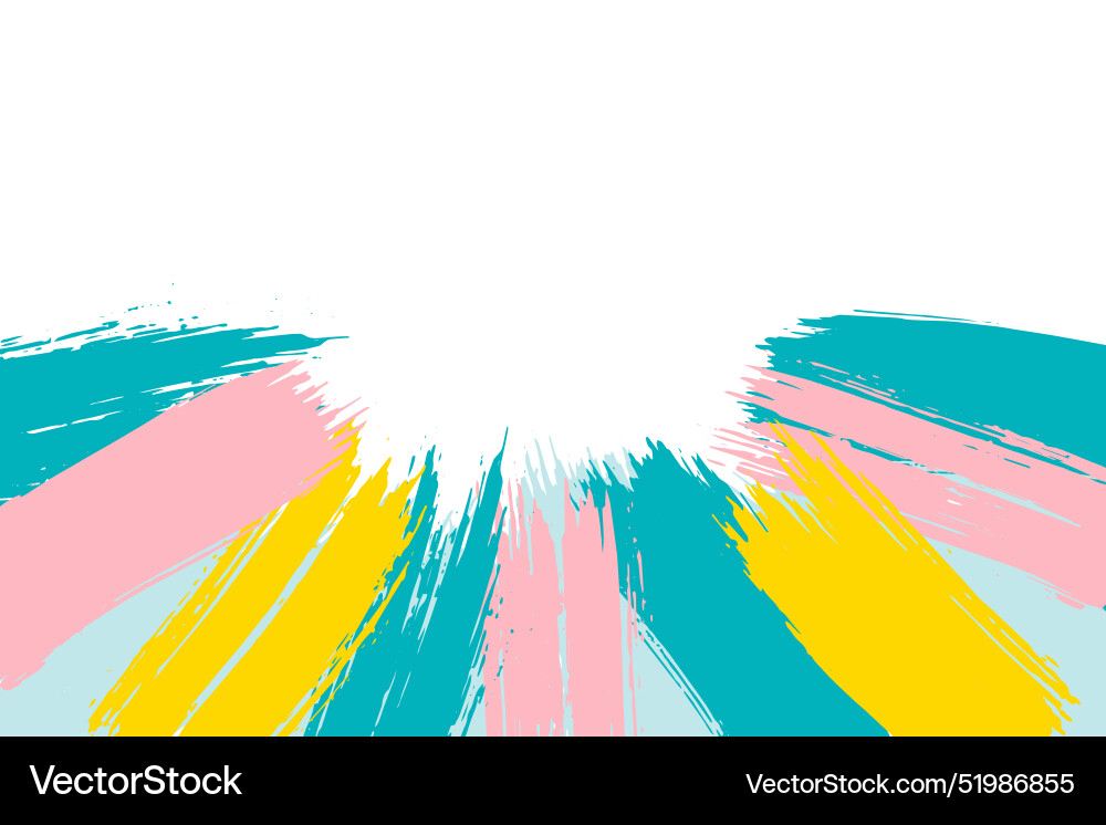 Art frame with brush paint stroke Royalty Free Vector Image