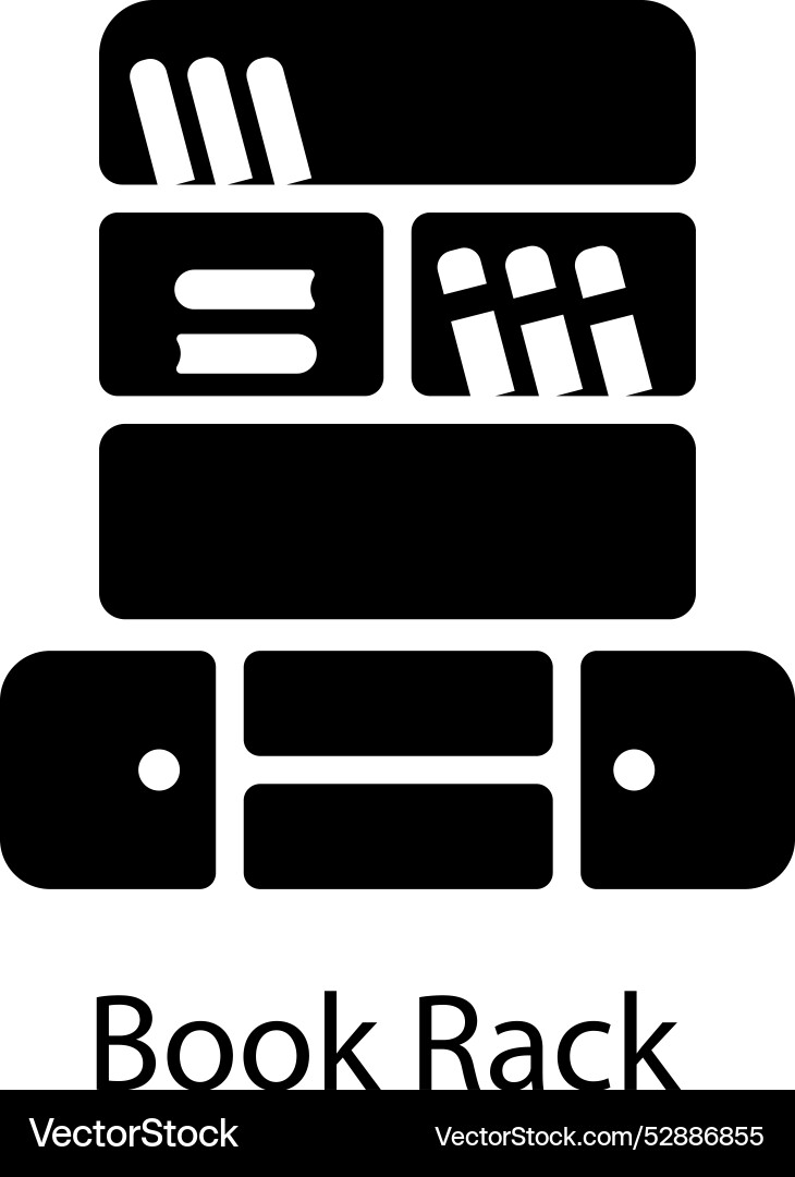 Book rack Royalty Free Vector Image - VectorStock