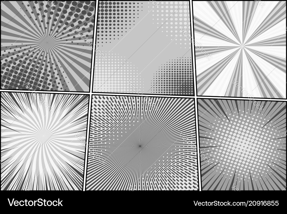 Comic book monochrome style composition Royalty Free Vector