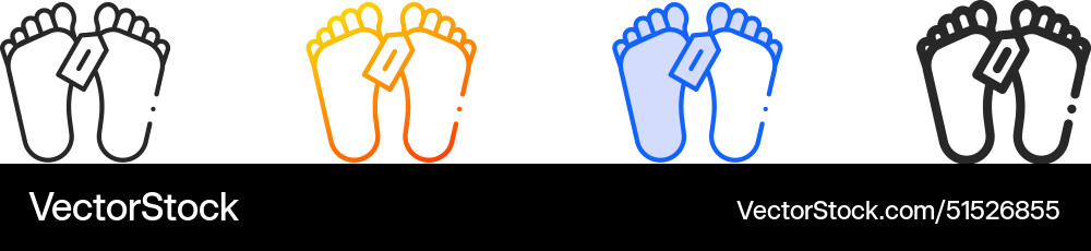 Corpse iconthin linear gradient blue stroke Vector Image